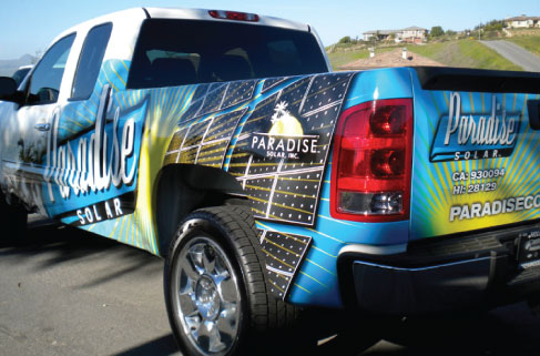 Paradise Solar Vehicle Wrap - SCS Wraps | Signs Concepts Solutions
