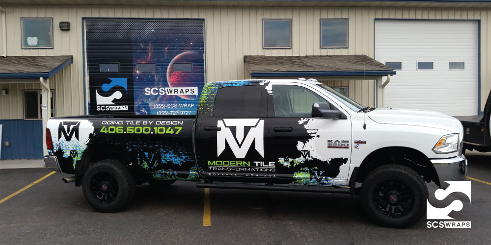 Modern Tile Transformations Truck Wrap SCS Wraps
